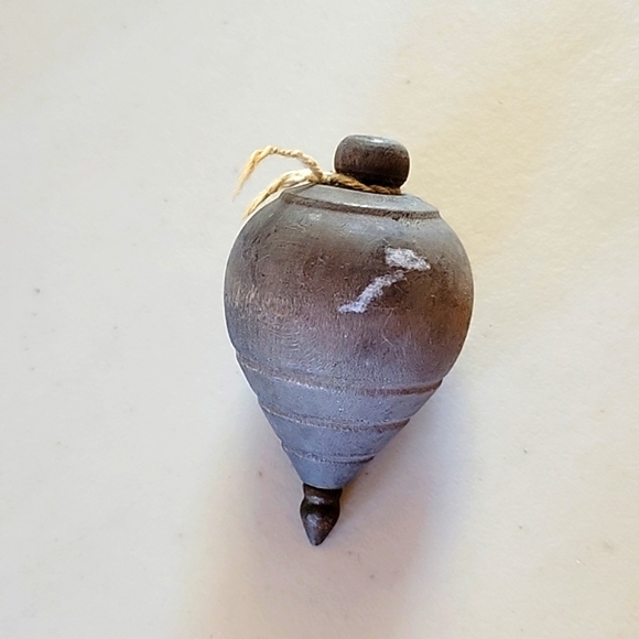 Hand Crafted | Games | Vintage Wood And Metal Spinning Toy Top | Poshmark